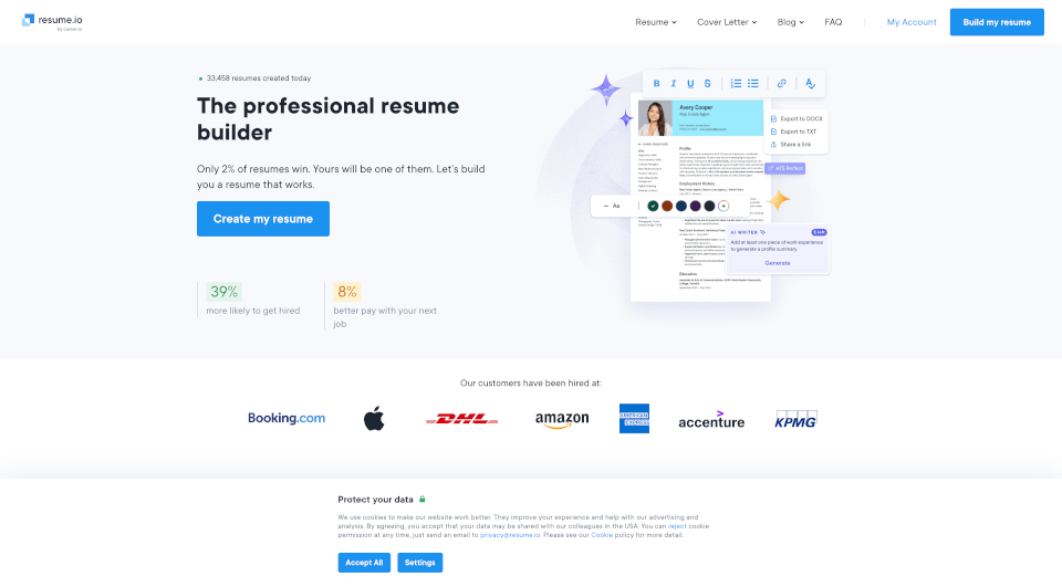 Create A Standout Resume With Resume io Free Easy Builder Startup