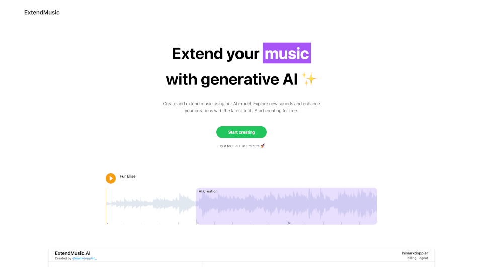 ExtendMusic.AI: Boost Your Tracks with AI-Generated Music | SeekTool.ai Directory