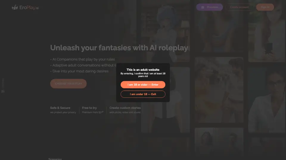 Erota：AI 定制情色故事生成器，满足你的幻想 | SeekTool.ai 目录
