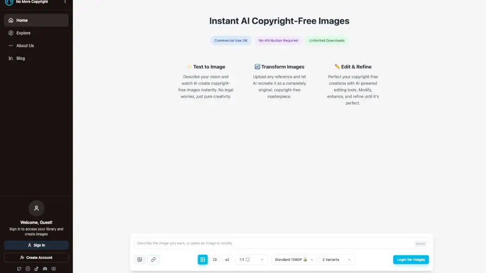 No More Copyright | Diretório SeekTool.ai