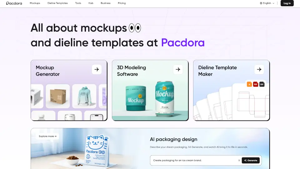 Pacdora: AI Packaging Design & Mockups | 3D Design Tools | SeekTool.ai ...