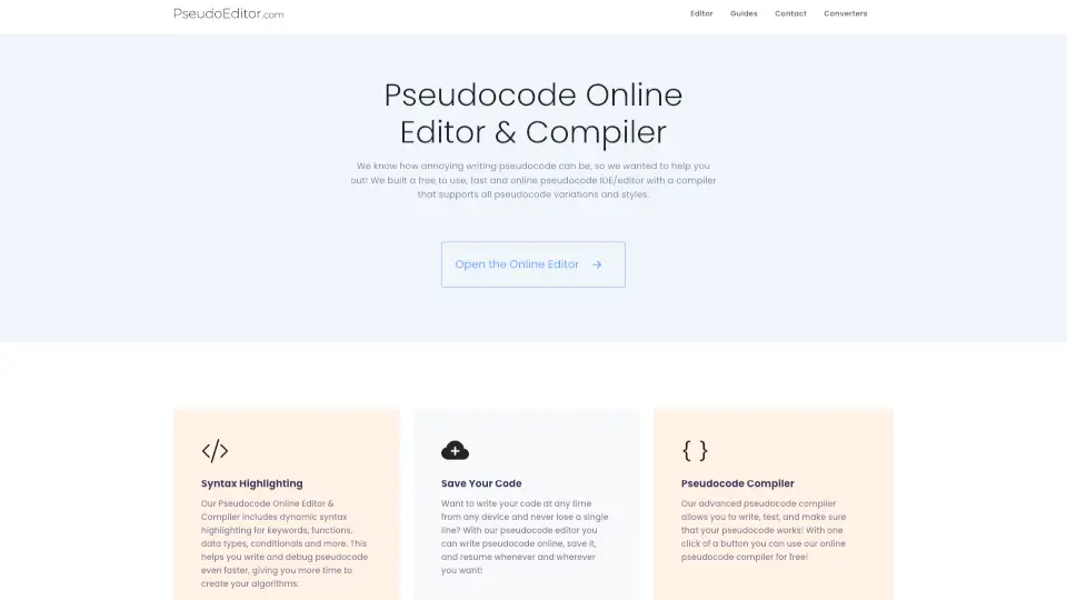 PseudoEditor: Free Online Pseudocode Editor with Compiler & Syntax Highlighting | SeekTool.ai ...