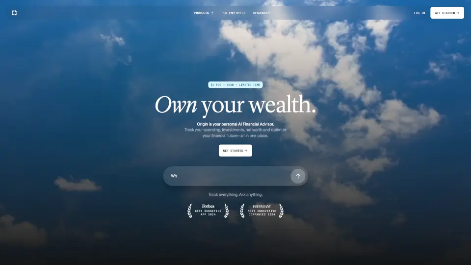 Origin: Die All-in-One-Lösung für Ihre Finanzen | SeekTool.ai Verzeichnis