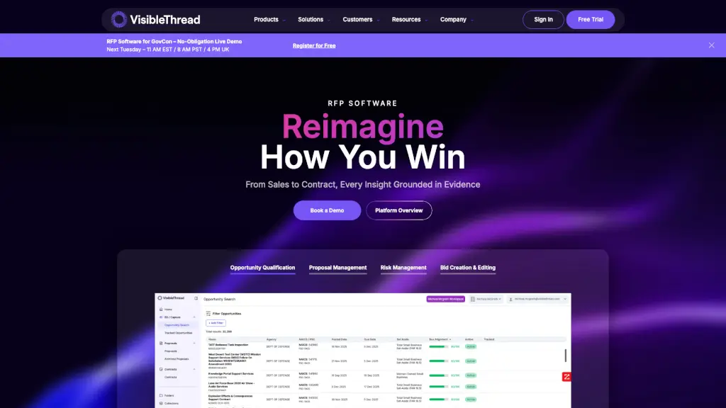 VisibleThread: Full-Lifecycle RFP Intelligence and Security | Каталог ...